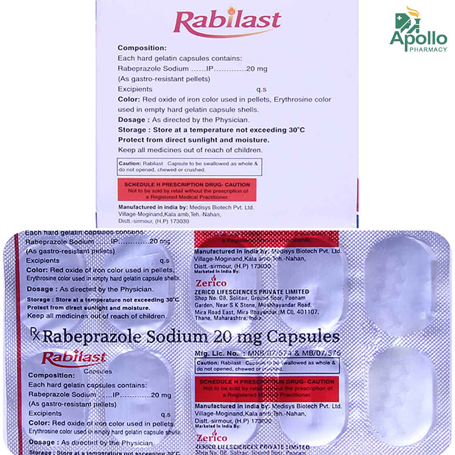 RABILAST 20MG TABLET Price, Uses, Side Effects, Composition - Apollo ...
