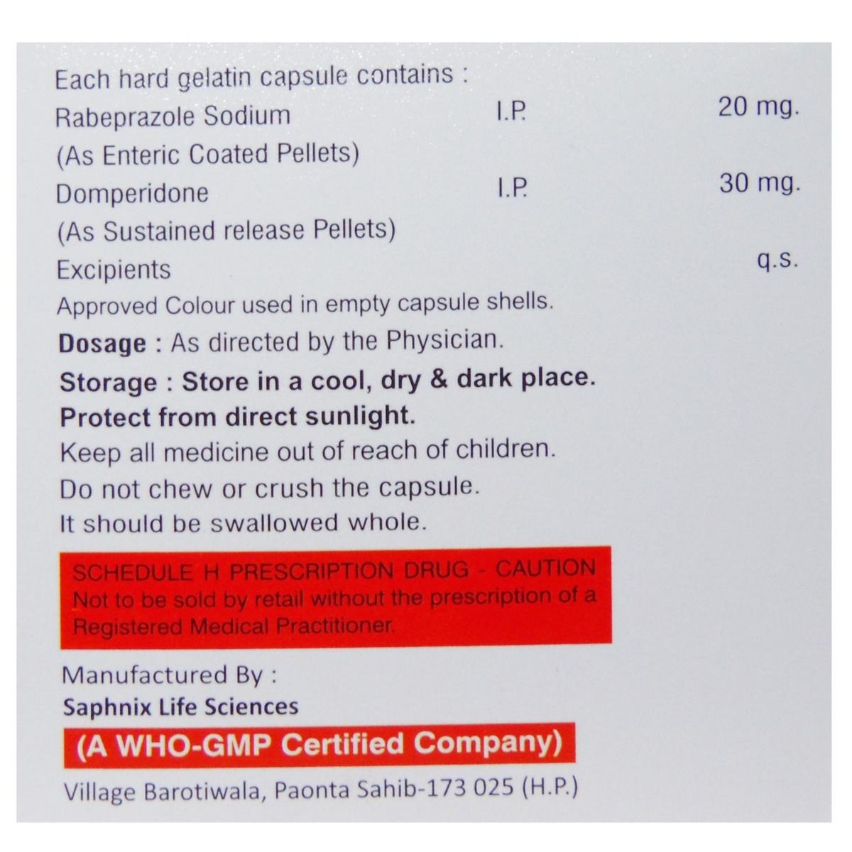 Rabidol-DSR Capsule 10's Price, Uses, Side Effects, Composition ...