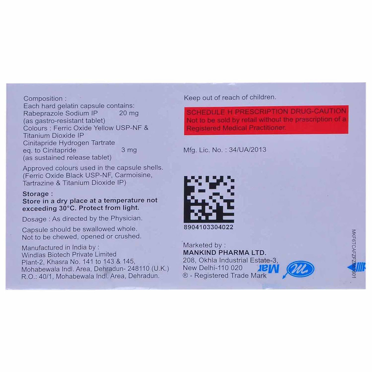 Rabekind-CP Capsule 10's Price, Uses, Side Effects, Composition ...