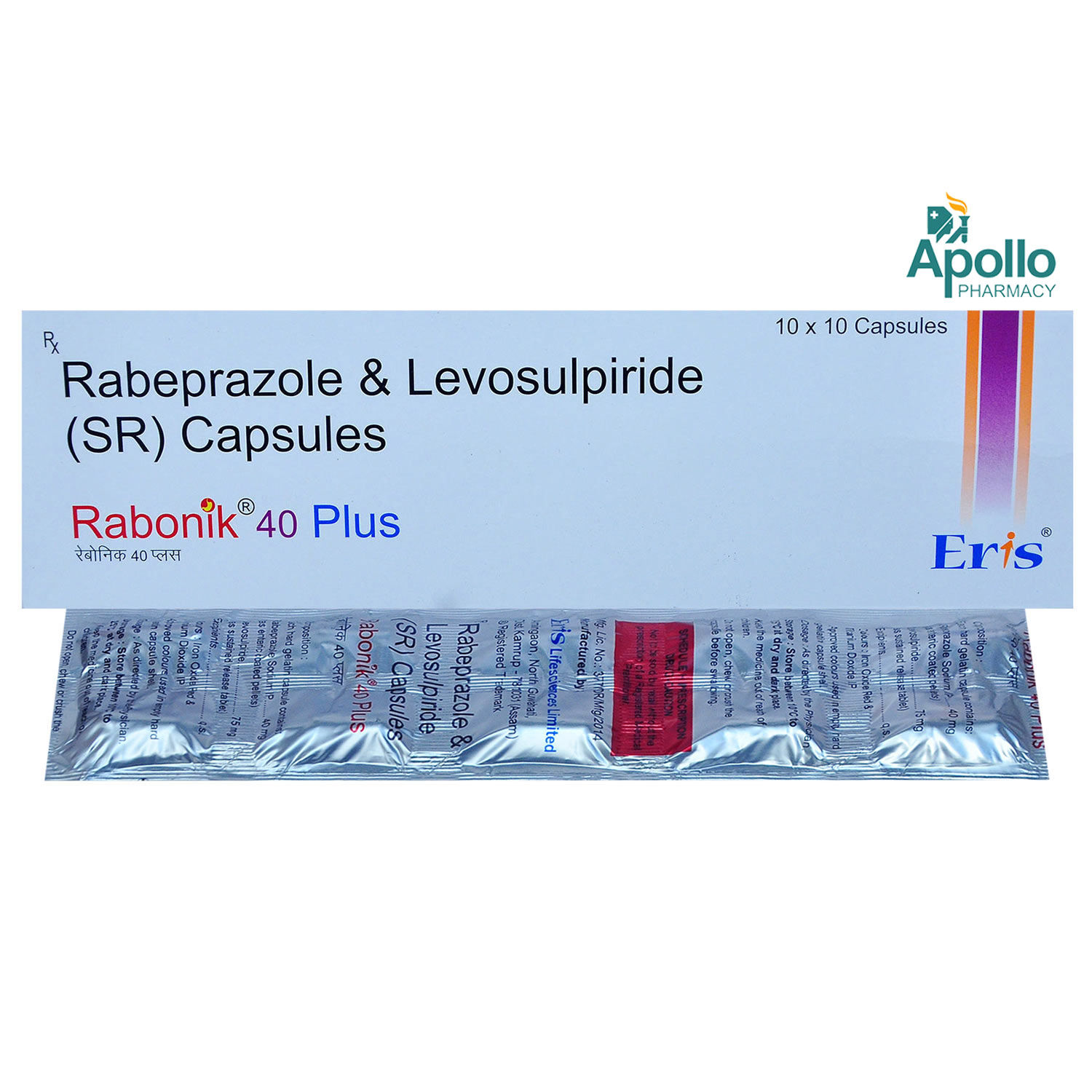 Rabonik 40 Plus Capsule 10's Price, Uses, Side Effects, Composition ...
