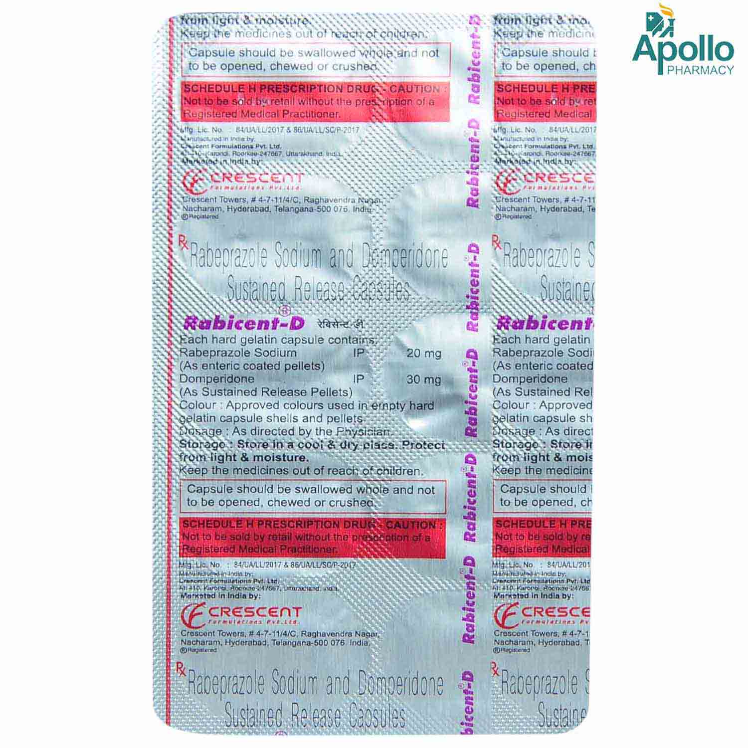 Rabicent-D Tablet 10's Price, Uses, Side Effects, Composition - Apollo ...