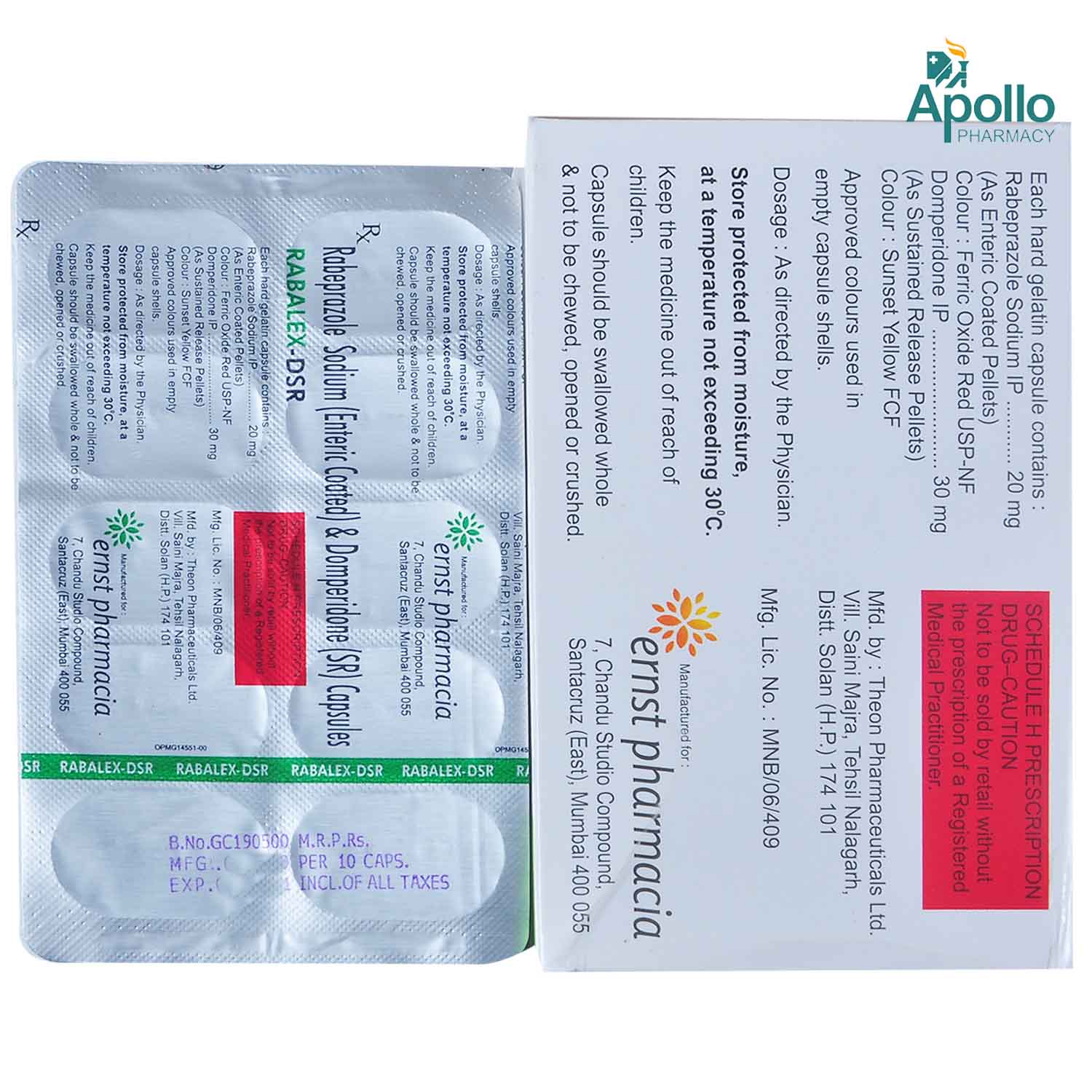 Rabalex-DSR Capsule 10S Price, Uses, Side Effects, Composition - Apollo ...