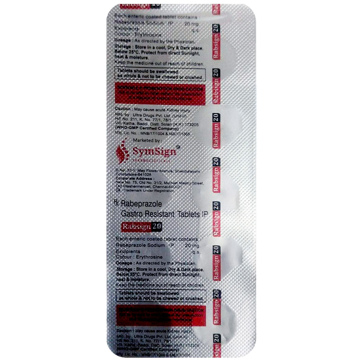 Rabsign 20 Tablet 10's | Uses, Side Effects, Price | Apollo Pharmacy