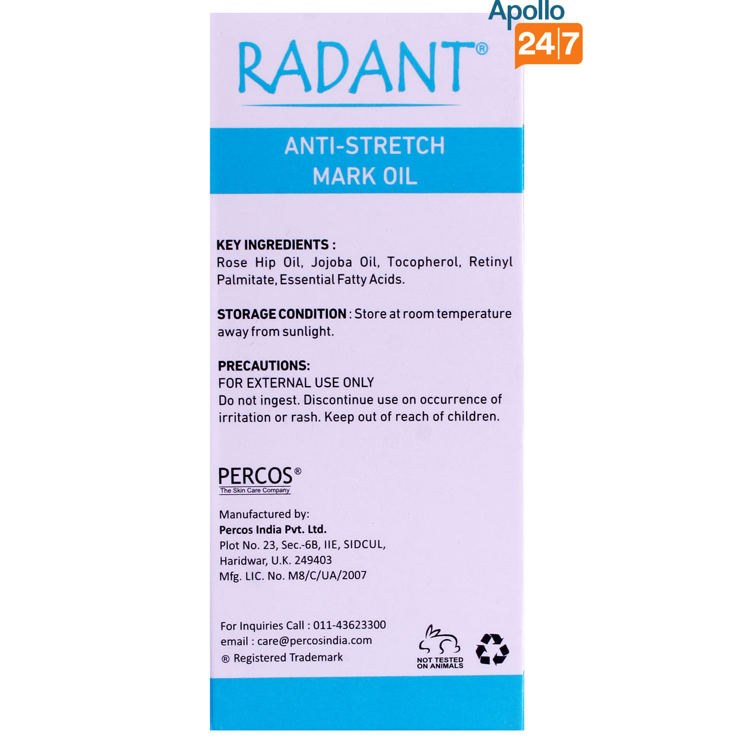 Radant Anti-Stretch Mark Oil, 35 ml Price, Uses, Side Effects ...
