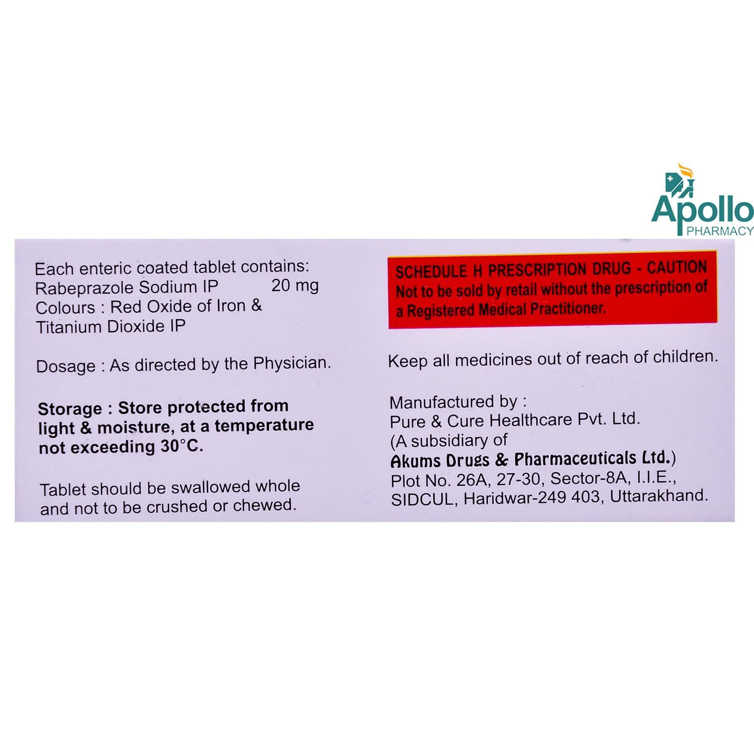 Rafron 20 Tablet 10's Price, Uses, Side Effects, Composition - Apollo ...