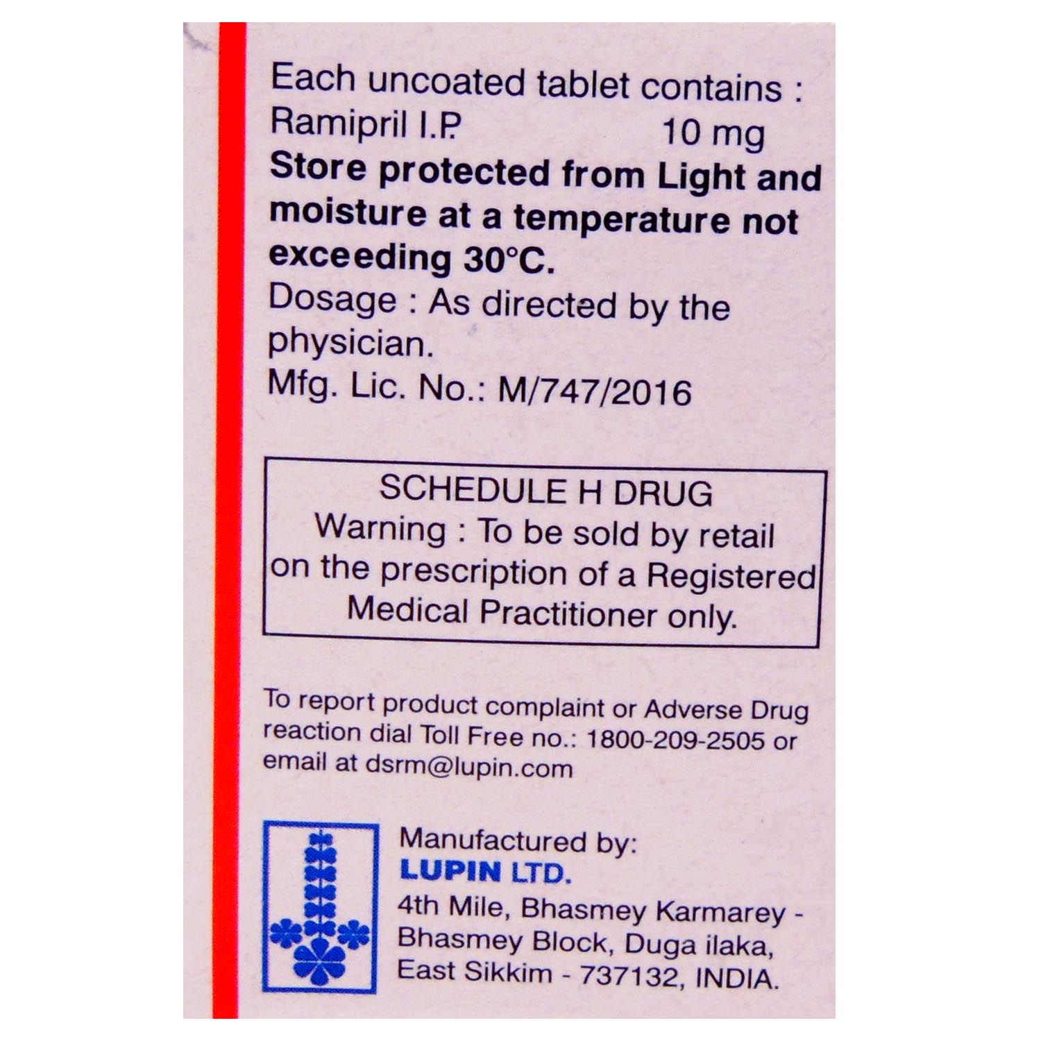 Ramistar 10 Tablet 10's Price, Uses, Side Effects, Composition - Apollo ...