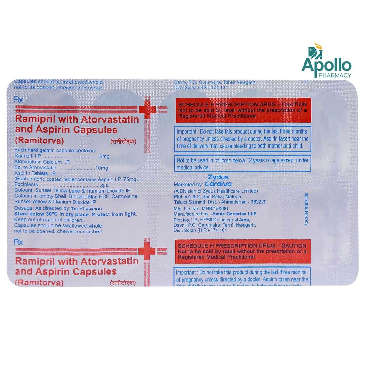 Ramitorva Capsule 10's Price, Uses, Side Effects, Composition - Apollo ...