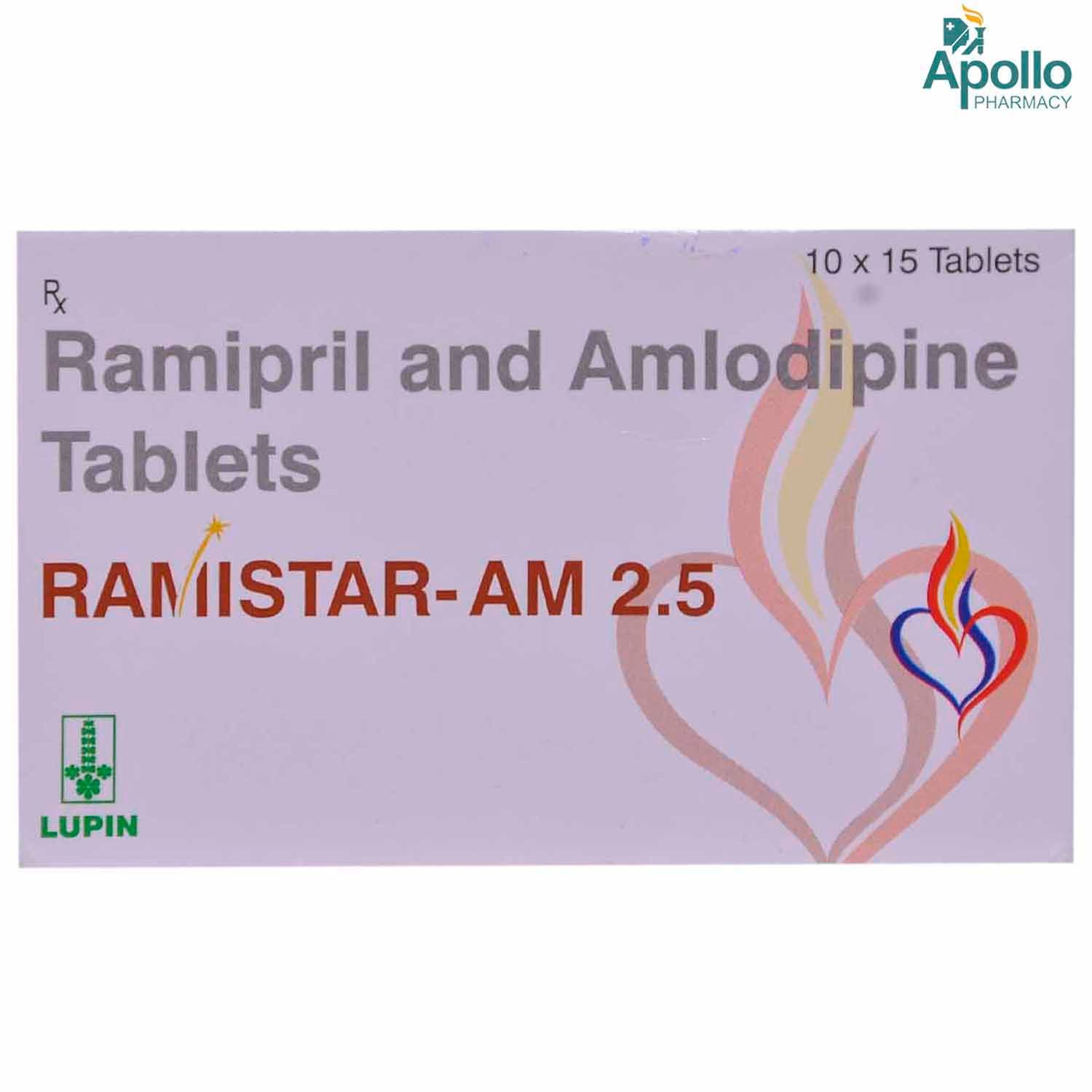 Ramistar-AM 2.5 mg/5 mg Tablet | Uses, Side Effects, Price | Apollo ...