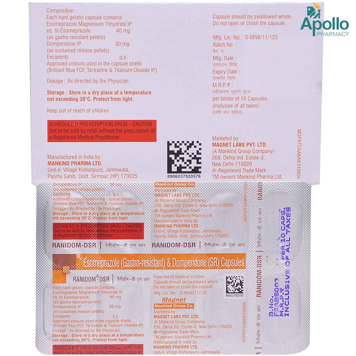 Ranidom-DSR Capsule 10's Price, Uses, Side Effects, Composition ...