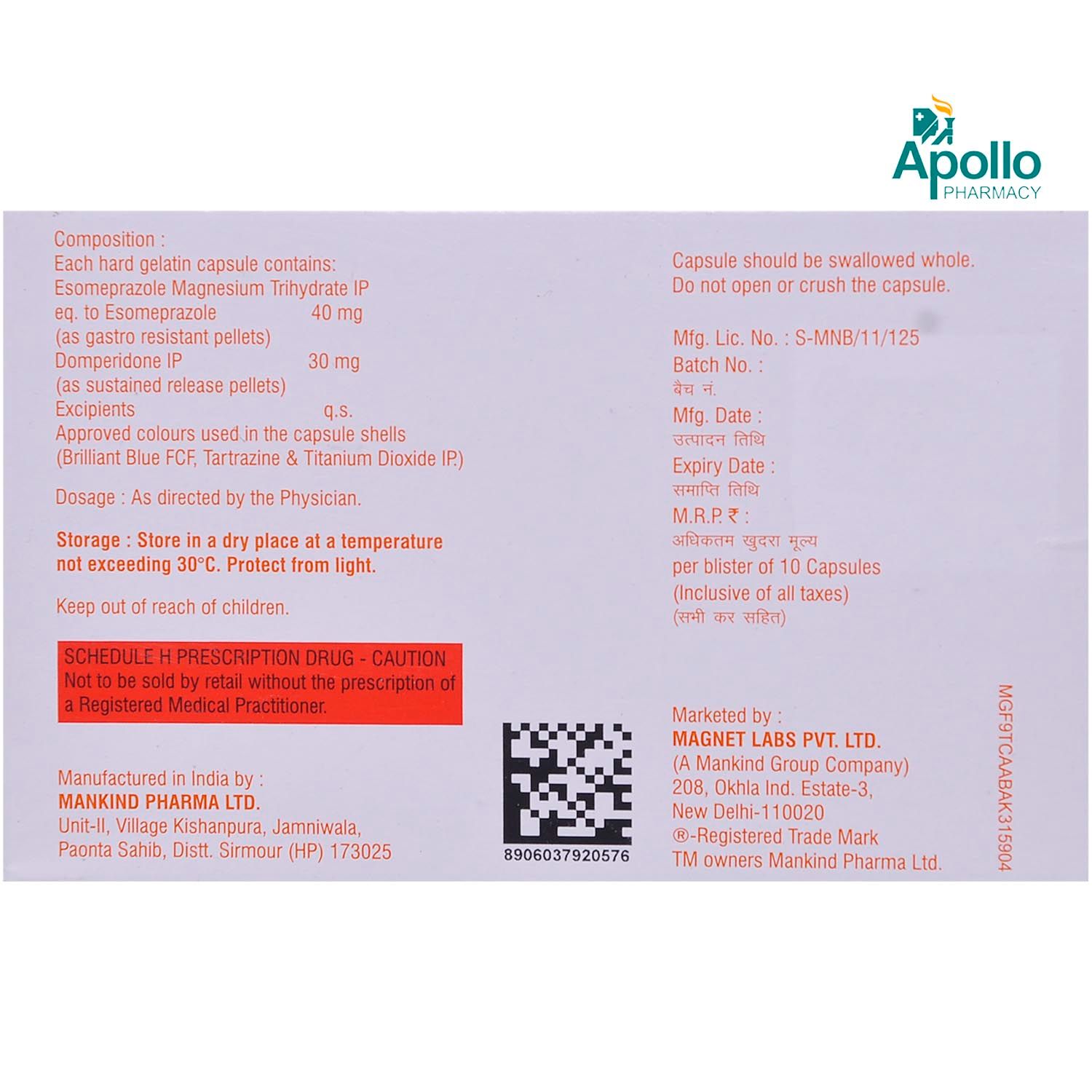 Ranidom-DSR Capsule 10's Price, Uses, Side Effects, Composition ...