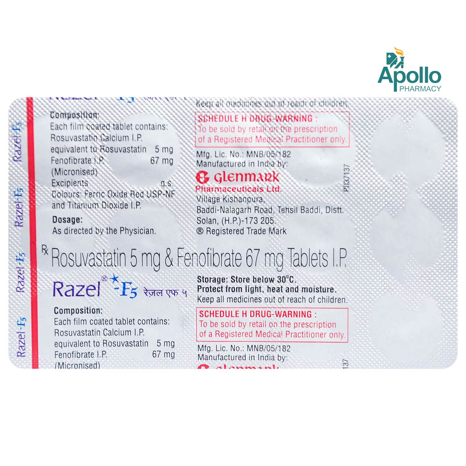 Razel-F 5 Tablet 10's Price, Uses, Side Effects, Composition - Apollo Pharmacy