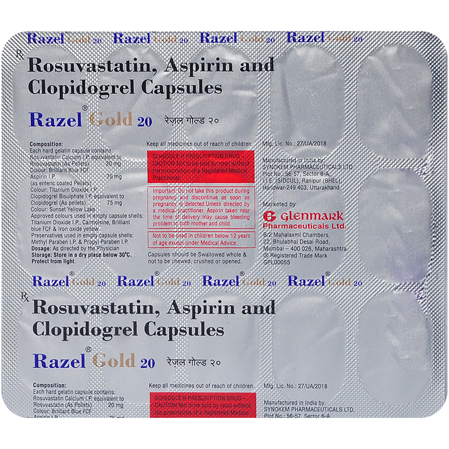 Razel Gold 20 Capsule 10's Price, Uses, Side Effects, Composition ...