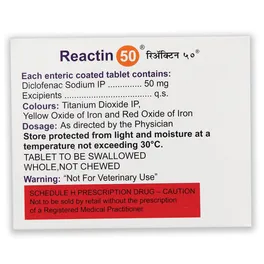 Reactin 50 Tablet | Uses, Side Effects, Price | Apollo Pharmacy