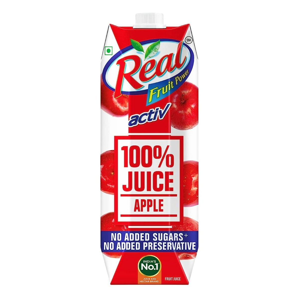 Buy Real Fruit Power Activ 100% Apple Fruit Juice, 1 Litre | 19 Minutes ...