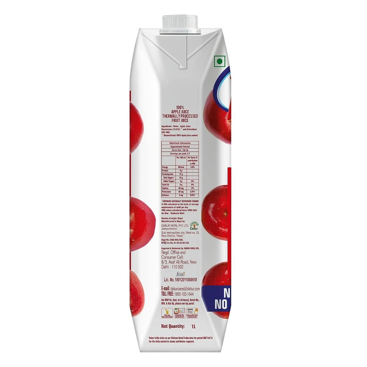 Real Fruit Power Activ 100% Apple Fruit Juice, 1 Litre Price, Uses ...