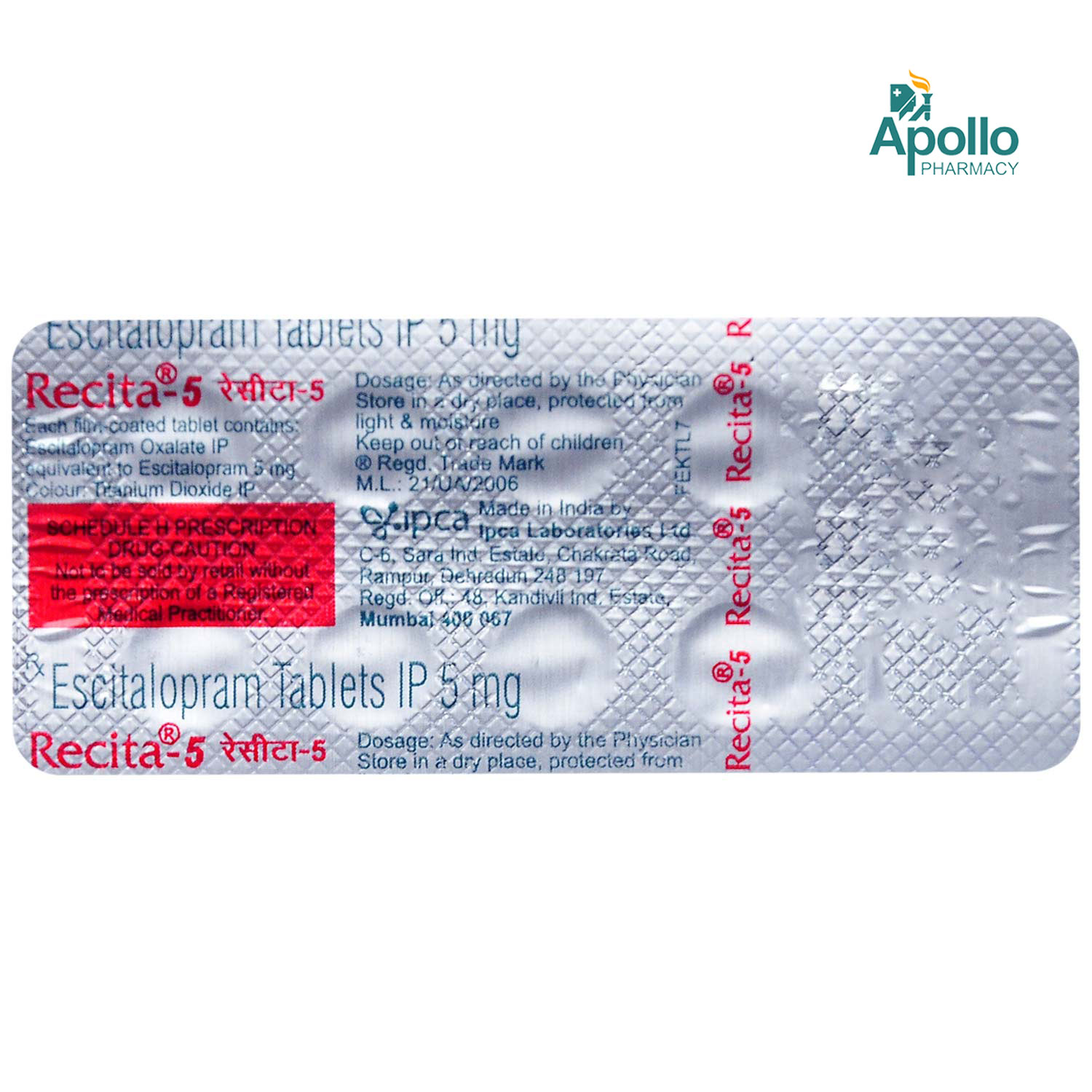 Recita 5 Tablet 10's Price, Uses, Side Effects, Composition - Apollo ...