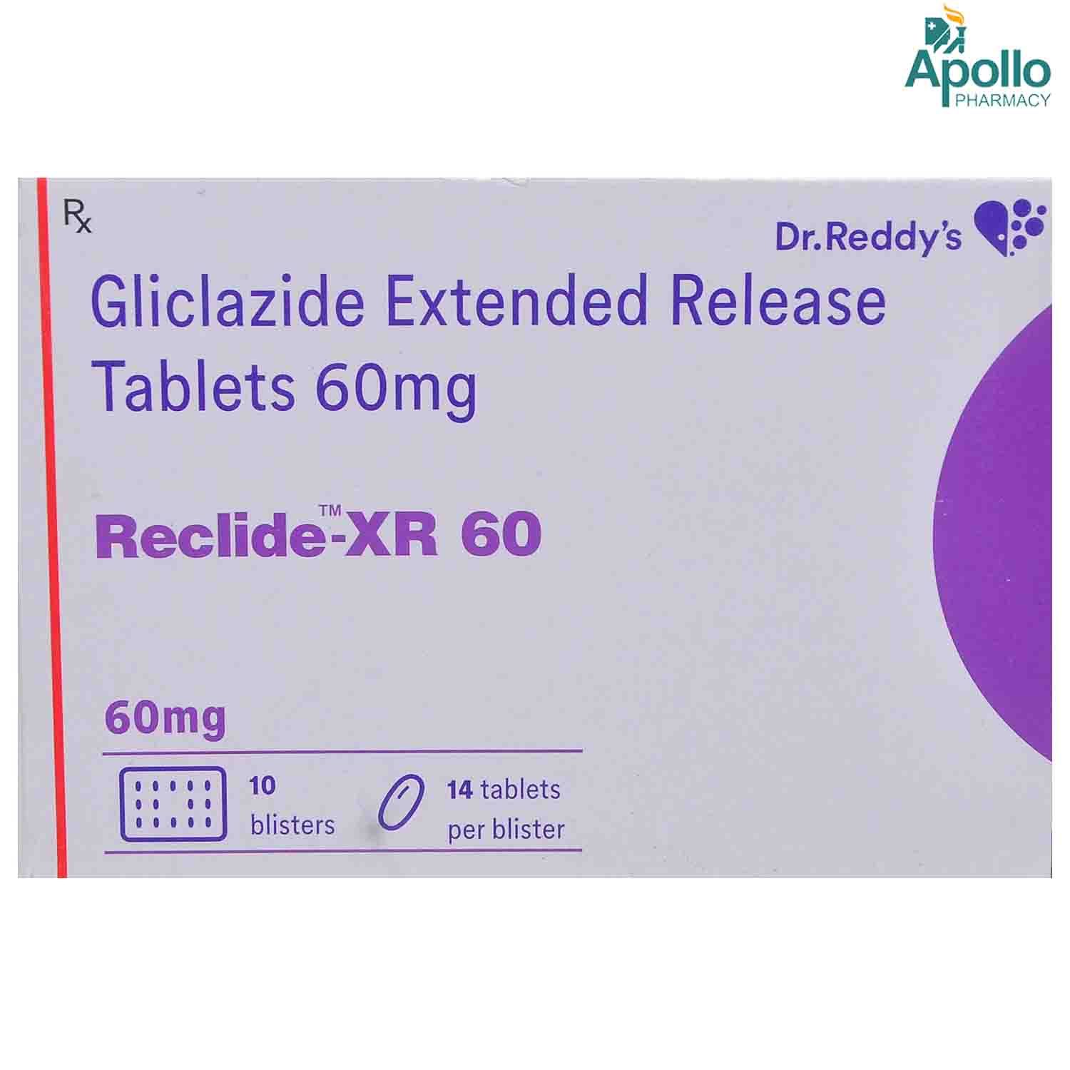 Reclide-XR 60 Tablet | Uses, Side Effects, Price | Apollo Pharmacy