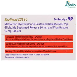 Reclimet PG 30 Tablet | Uses, Side Effects, Price | Apollo Pharmacy