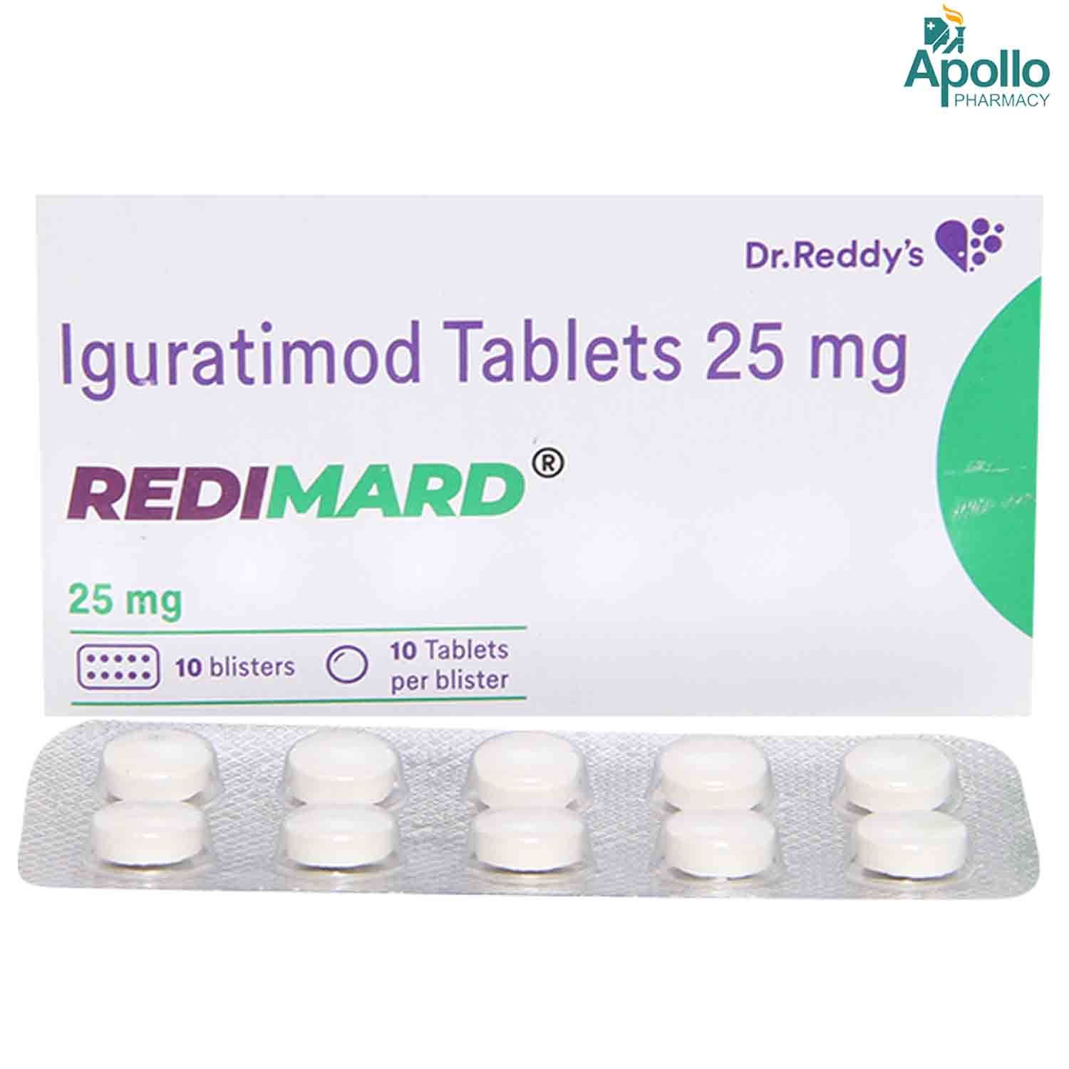 Redimard 25 mg Tablet 10's Price, Uses, Side Effects, Composition ...