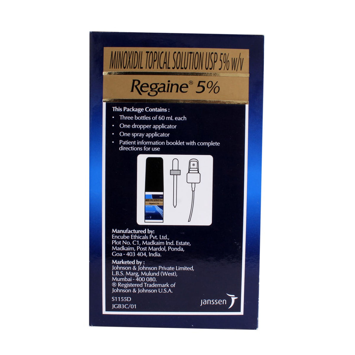 REGAINE 5%W/V TOPICAL SOLU 3x60 ml Price, Uses, Side Effects ...