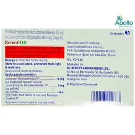 Relent OD Capsule | Uses, Side Effects, Price | Apollo Pharmacy