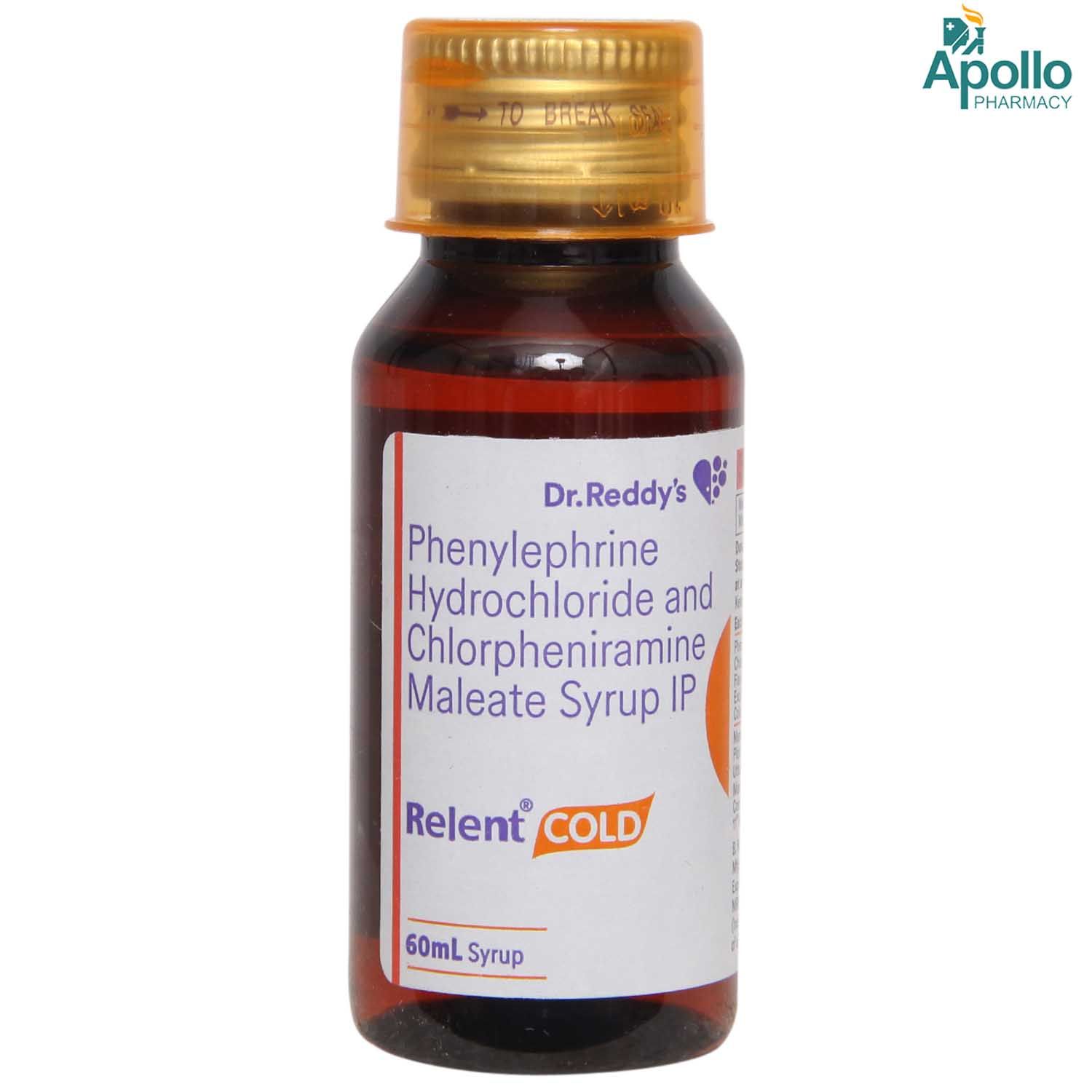 Relent Cold Syrup 60 ml Price, Uses, Side Effects, Composition - Apollo ...