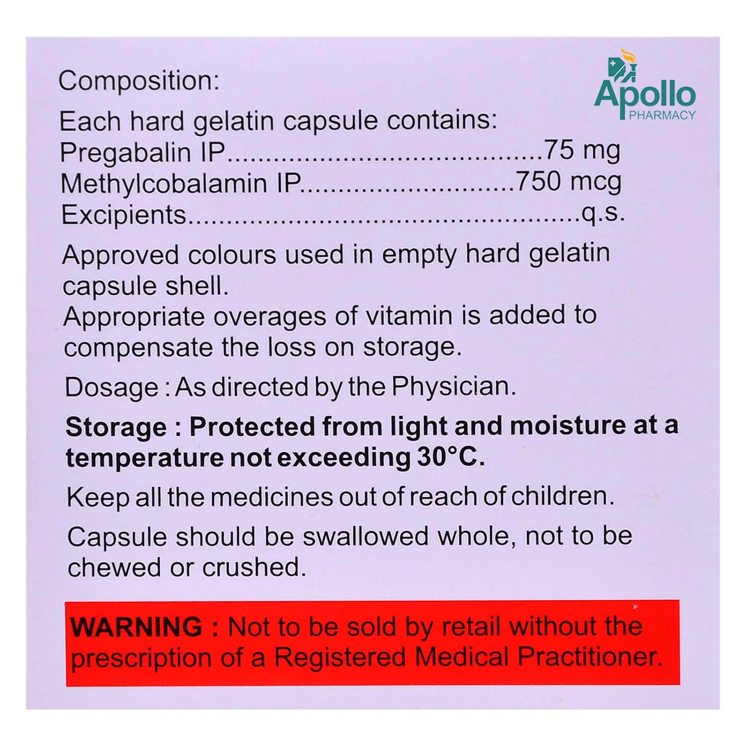 Renerve P Capsule 10's Price, Uses, Side Effects, Composition - Apollo ...