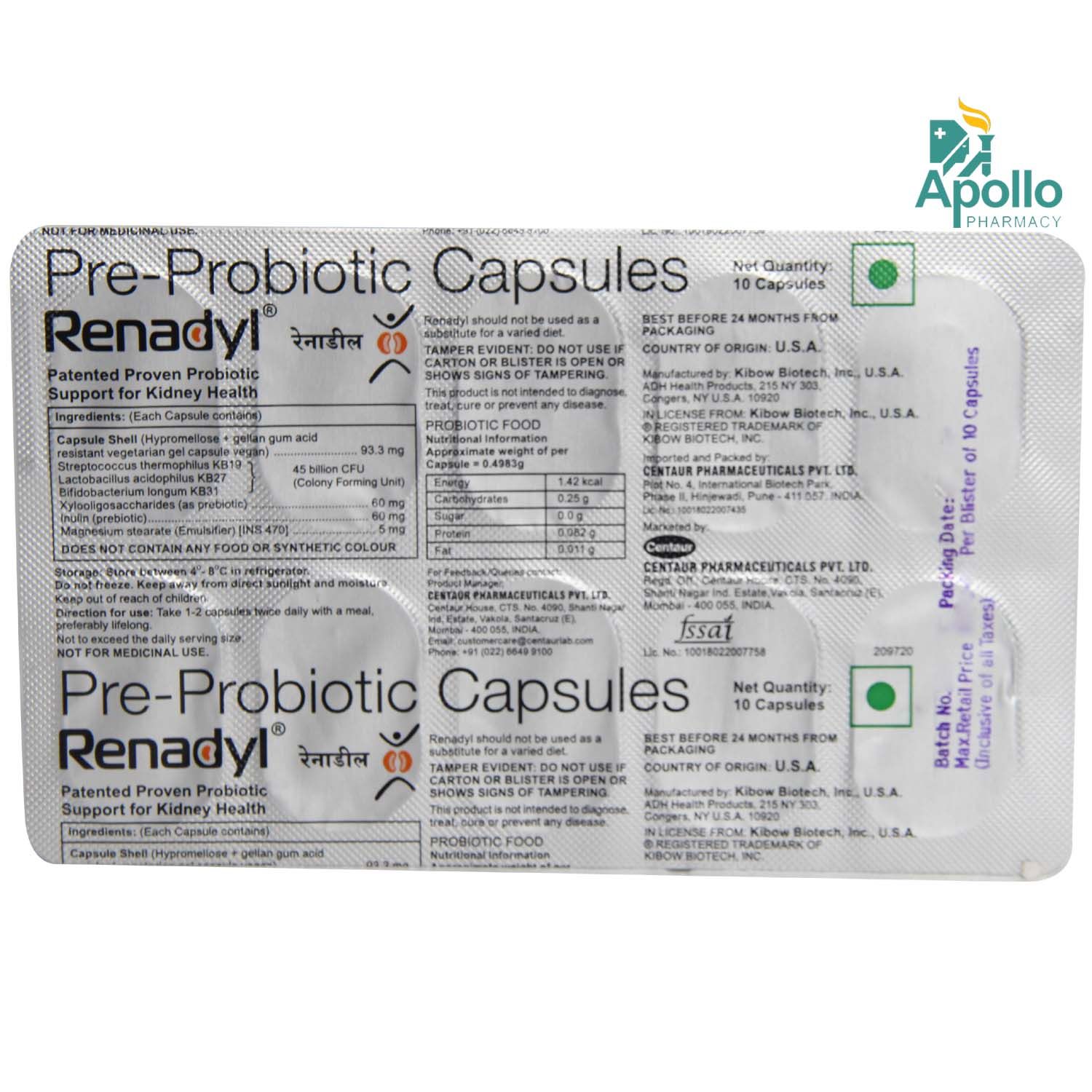Renadyl Capsule 10's Price, Uses, Side Effects, Composition - Apollo ...