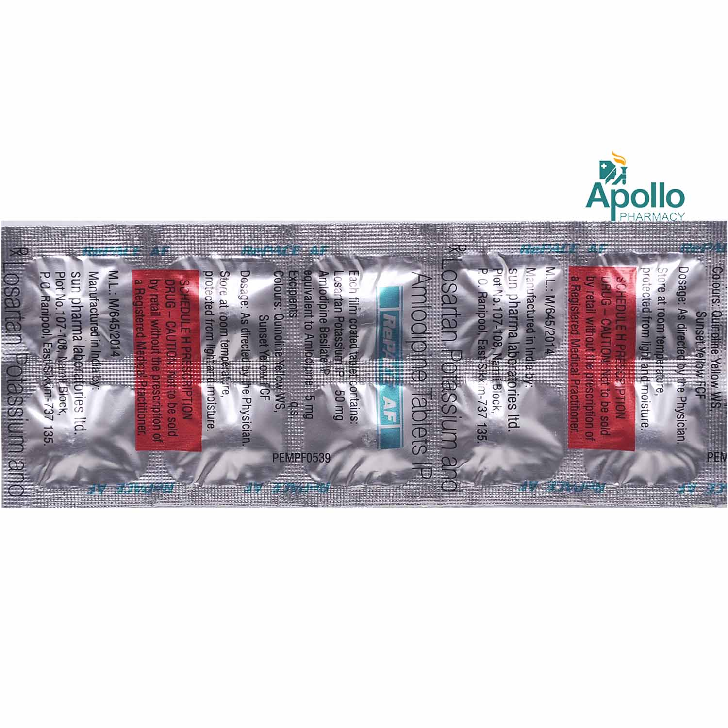 Repace AF Tablet 10's Price, Uses, Side Effects, Composition - Apollo ...