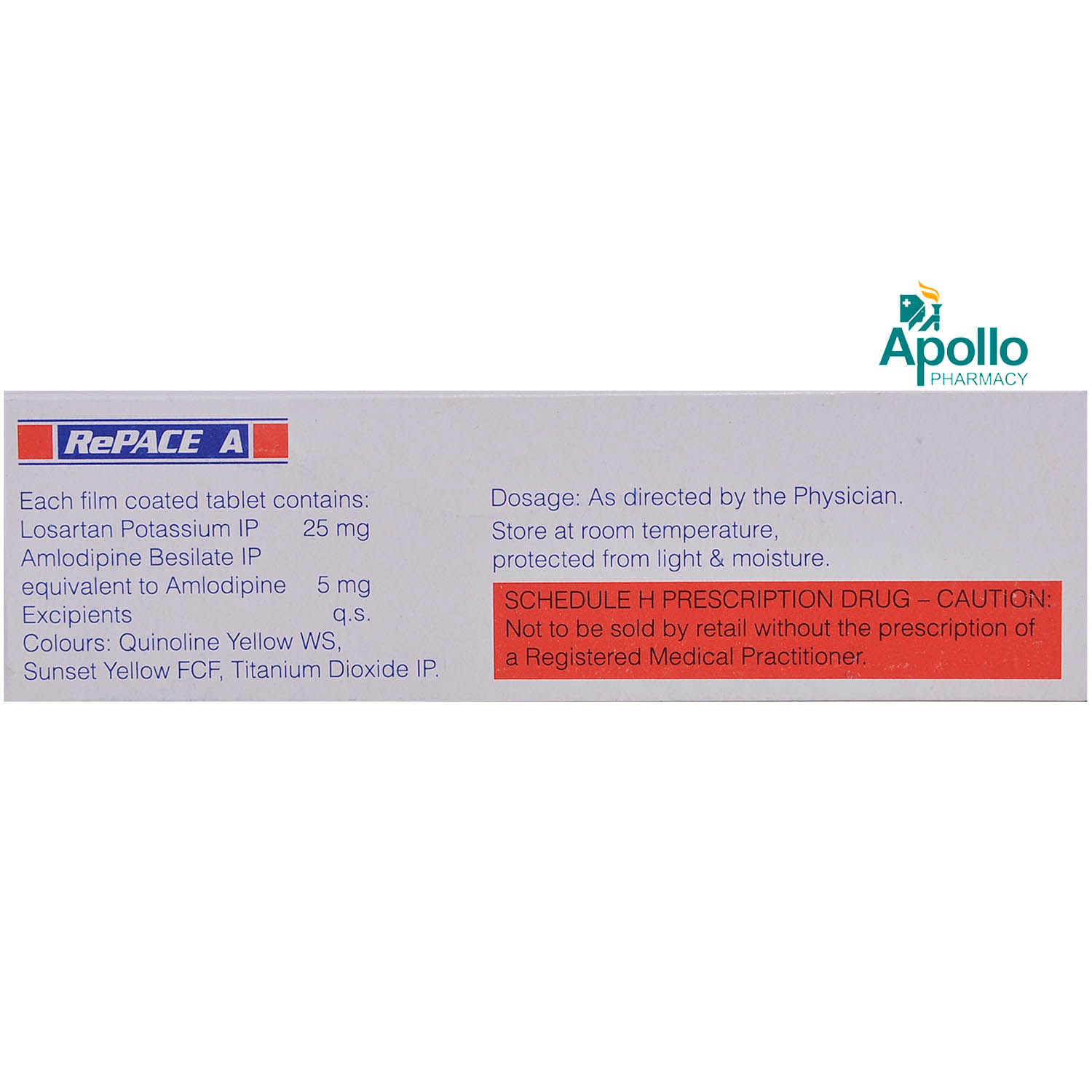 Repace A Tablet 10's Price, Uses, Side Effects, Composition - Apollo ...