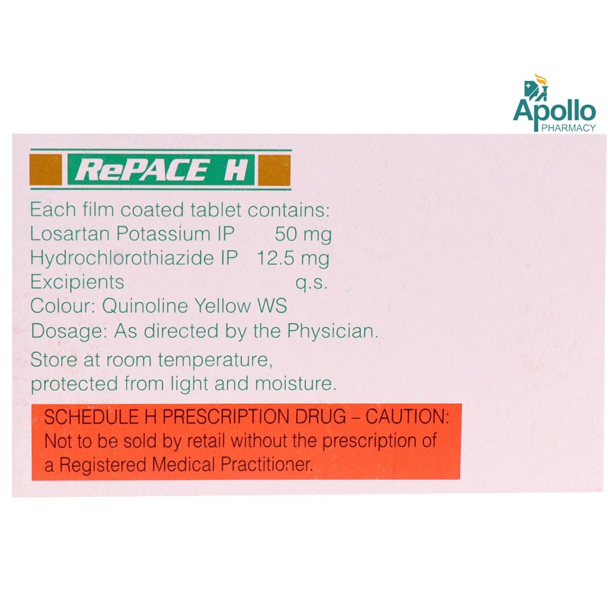 Repace H Tablet 10's Price, Uses, Side Effects, Composition - Apollo ...