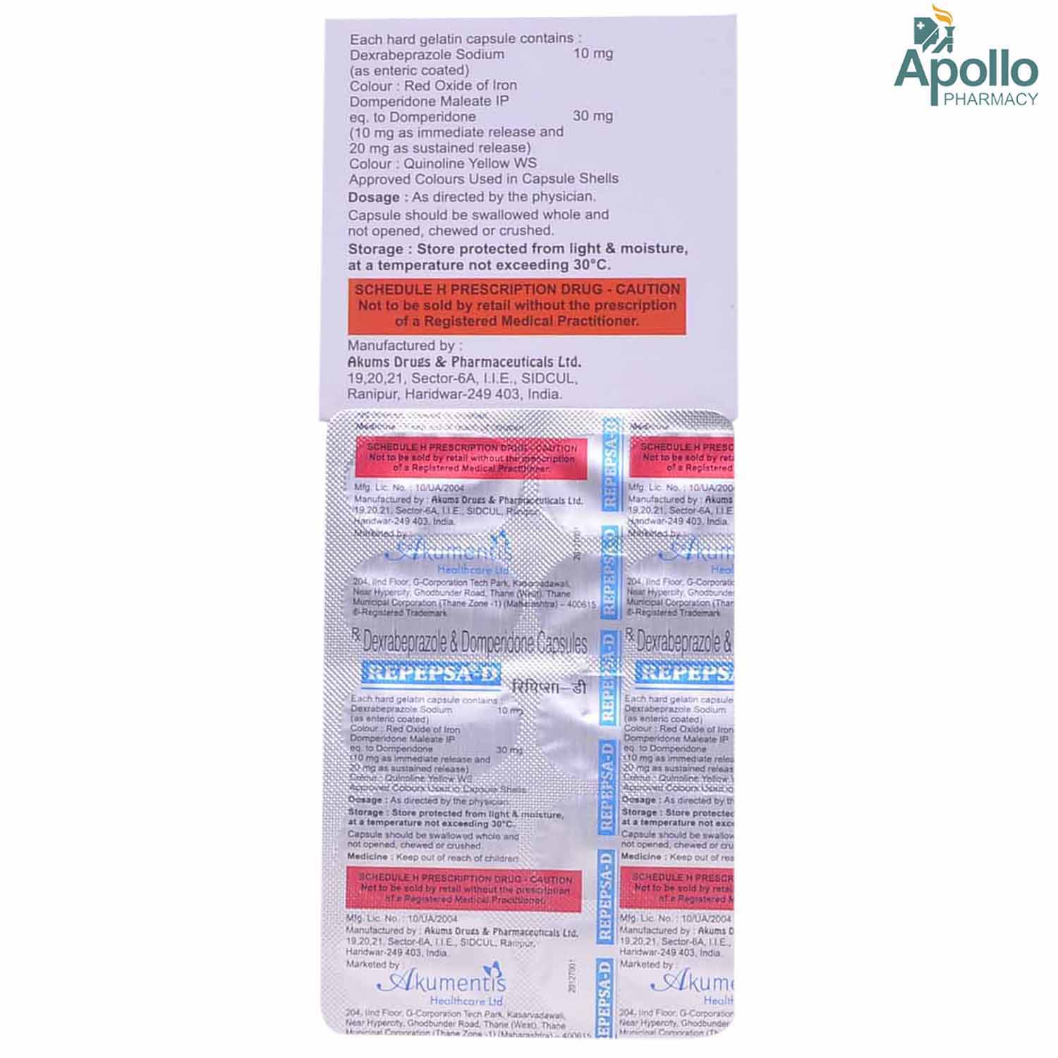 Repepsa D Capsule 10's Price, Uses, Side Effects, Composition - Apollo ...