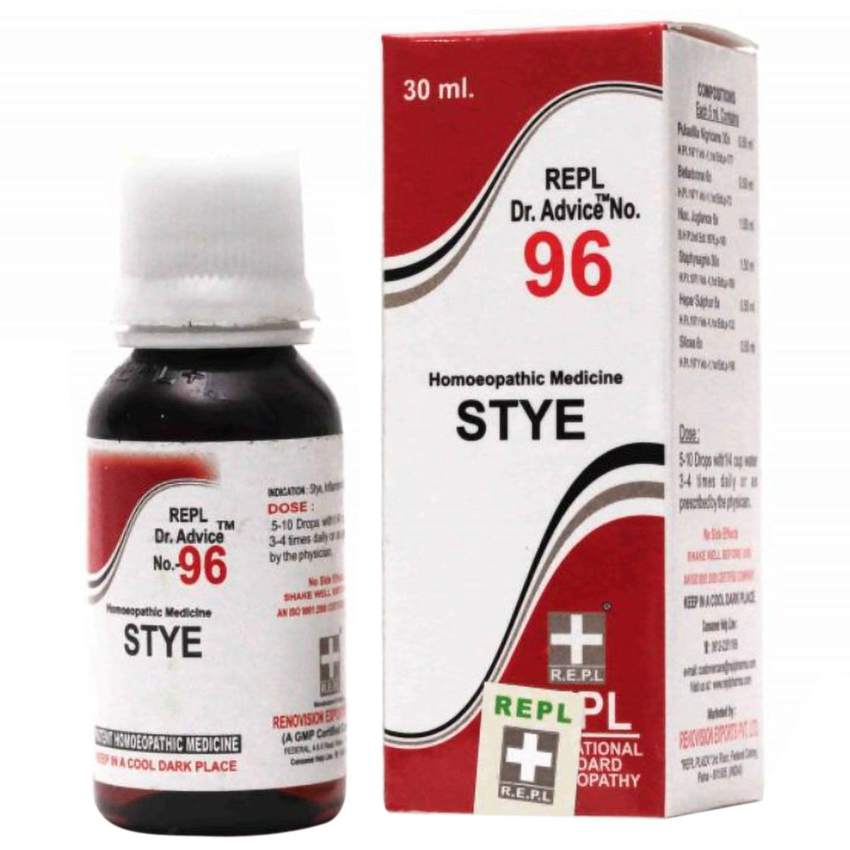 Buy REPL Dr. Advice No.96 Stye Drops, 30 ml | 19 Minutes Delivery ...