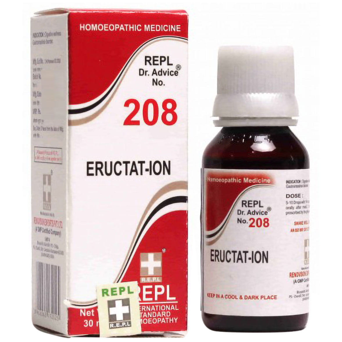 Buy REPL Dr. Advice No.208 Eructat Ion Drops, 30 ml | 19 Minutes ...