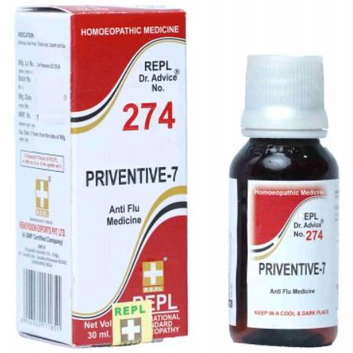 Buy REPL Dr. Advice No.274 Priventive-7 Drops, 30 ml | 19 Minutes ...