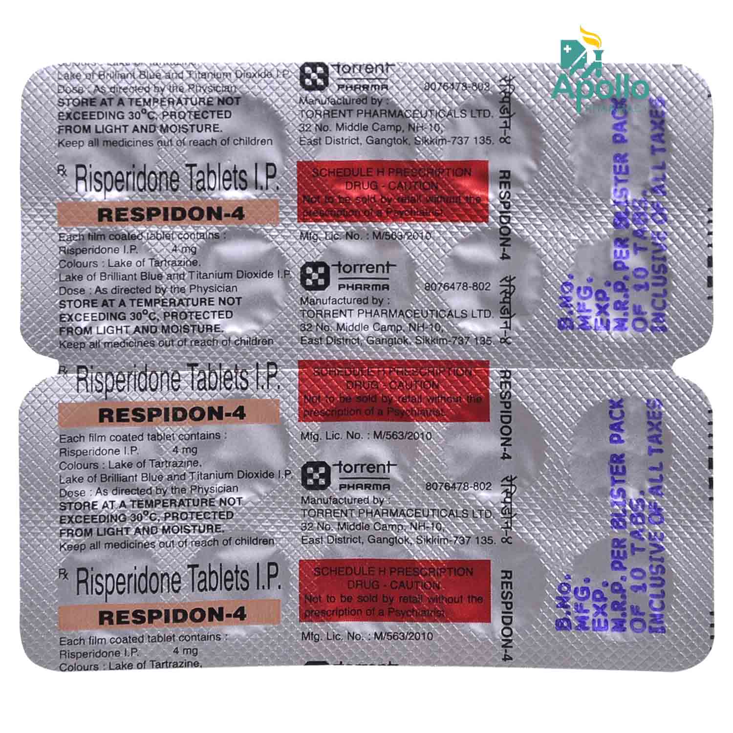 RESPIDON 4MG TABLET Price, Uses, Side Effects, Composition - Apollo ...