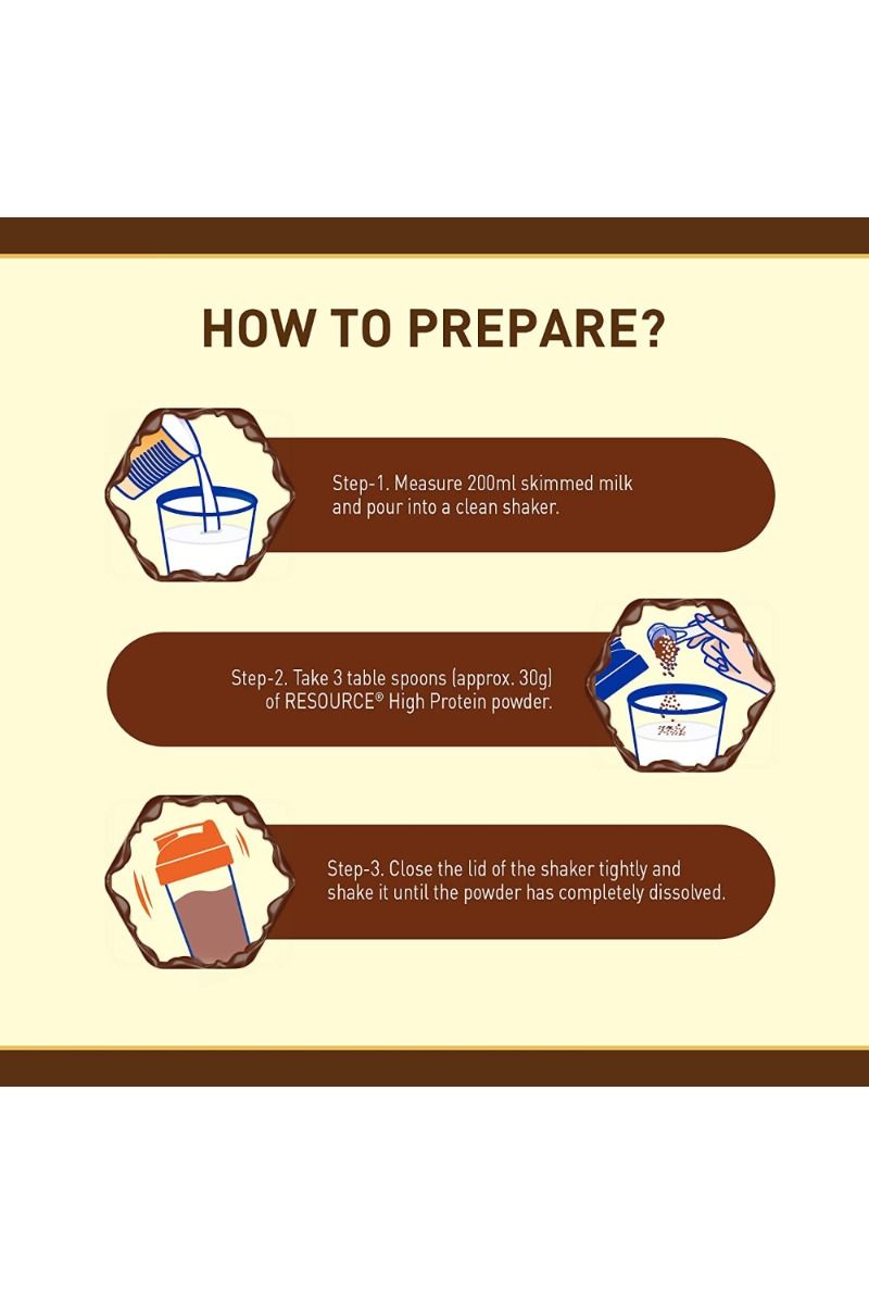 Nestle Resource High Protein Chocolate Flavour Powder, 400 gm (2 x 200 ...