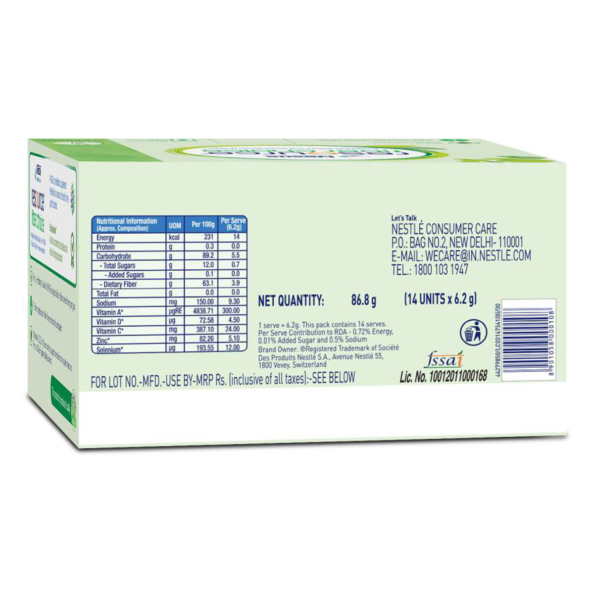 Buy Nestle Resource Fiber Choice Powder, 86.8 gm (14 Sachets x 6.2 gm ...