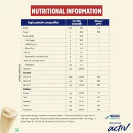 Buy Nestle Resource Activ High Protein Vanilla Flavour Powder, 400 gm ...