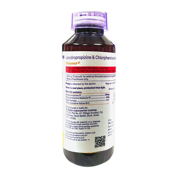 Reswas Sugar Free Cough Syrup 120 ml | Uses, Side Effects, Price ...