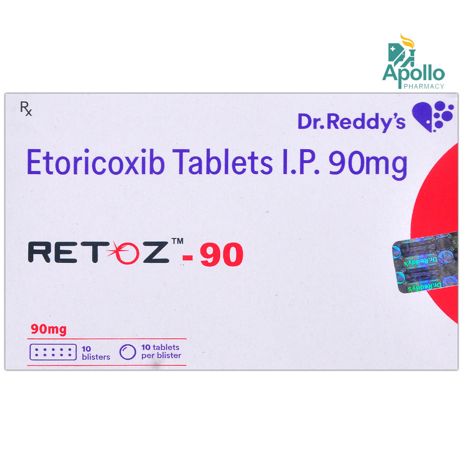 Retoz-90 Tablet 10's Price, Uses, Side Effects, Composition - Apollo ...