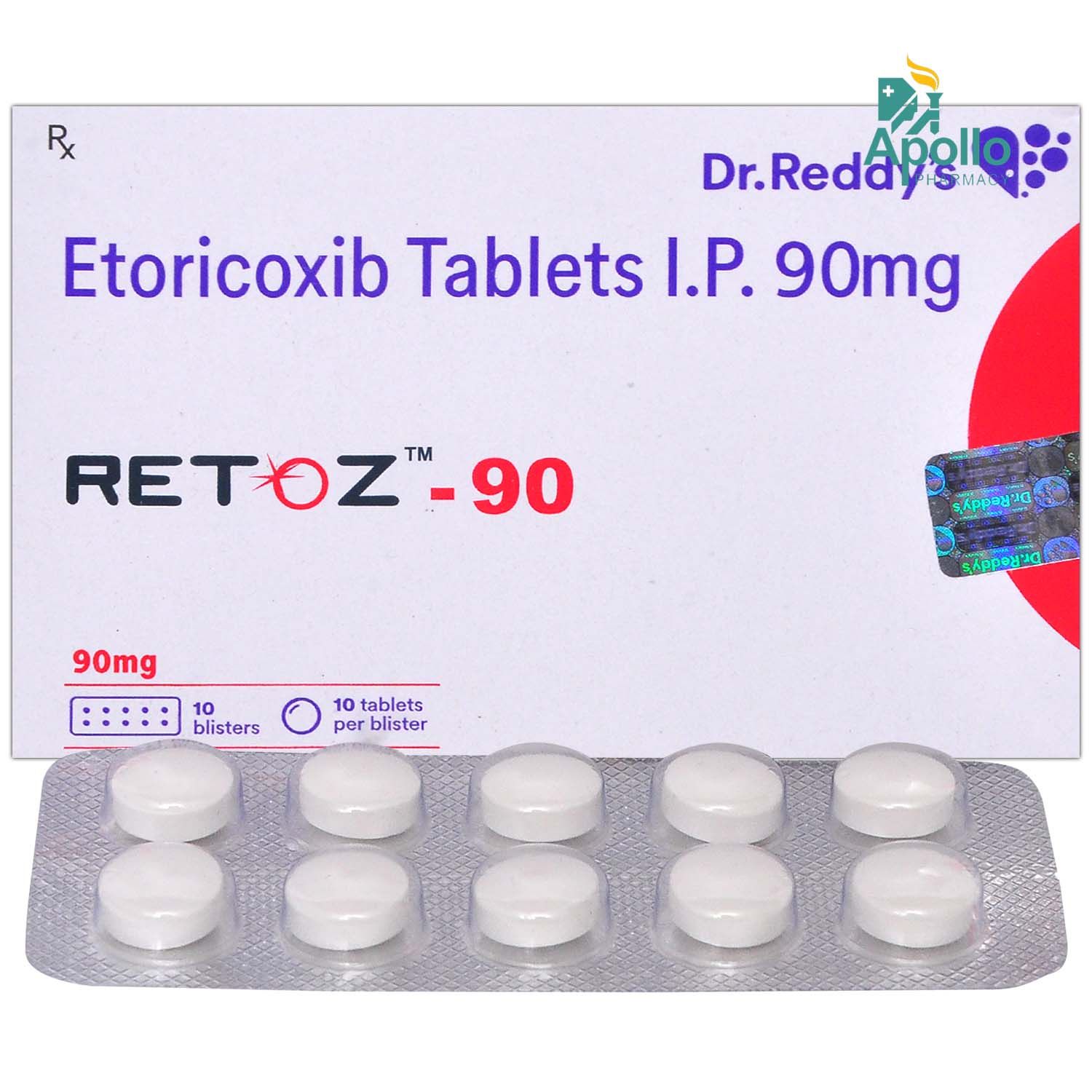Retoz-90 Tablet 10's Price, Uses, Side Effects, Composition - Apollo ...