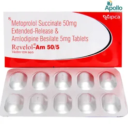 Revelol-Am 50/5 Tablet | Uses, Side Effects, Price | Apollo Pharmacy
