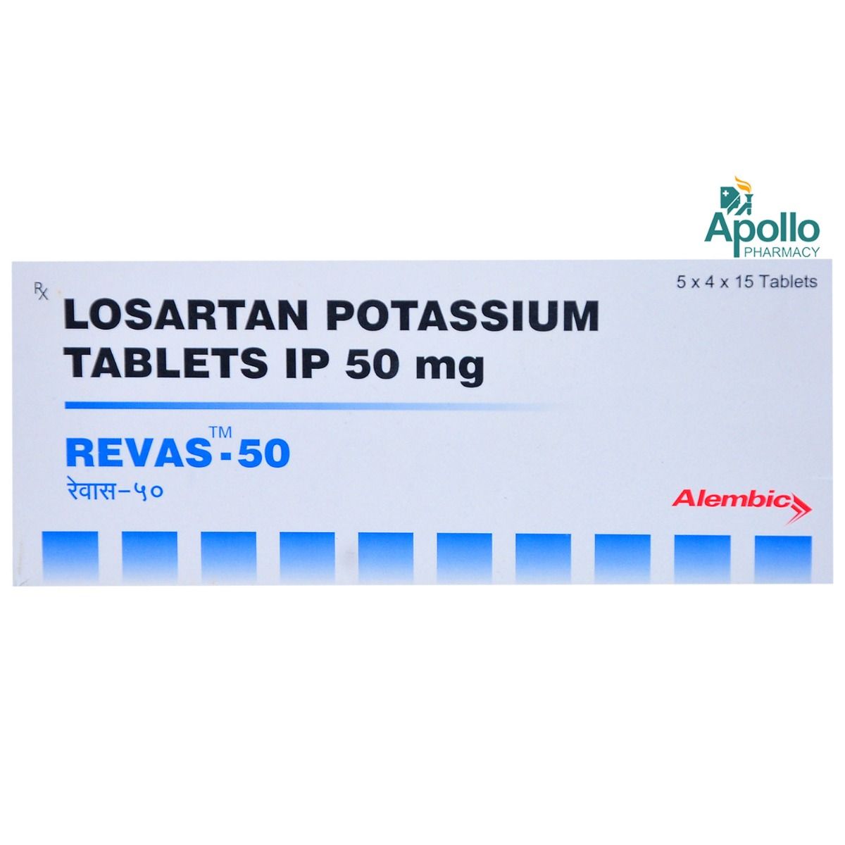 Revas 50 Tablet | Uses, Side Effects, Price | Apollo Pharmacy