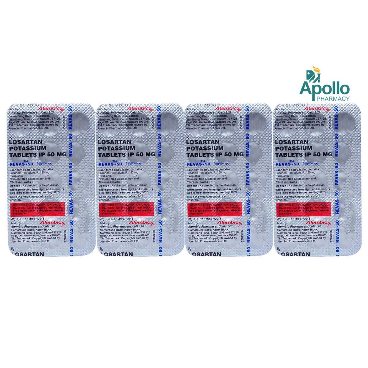 Revas 50 Tablet 15's Price, Uses, Side Effects, Composition - Apollo ...