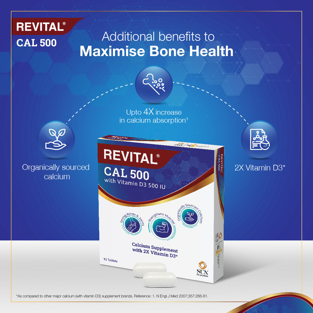 Buy Revital Cal 500 with Vitamin D3, 15 Tablets | 19 Minutes Delivery ...