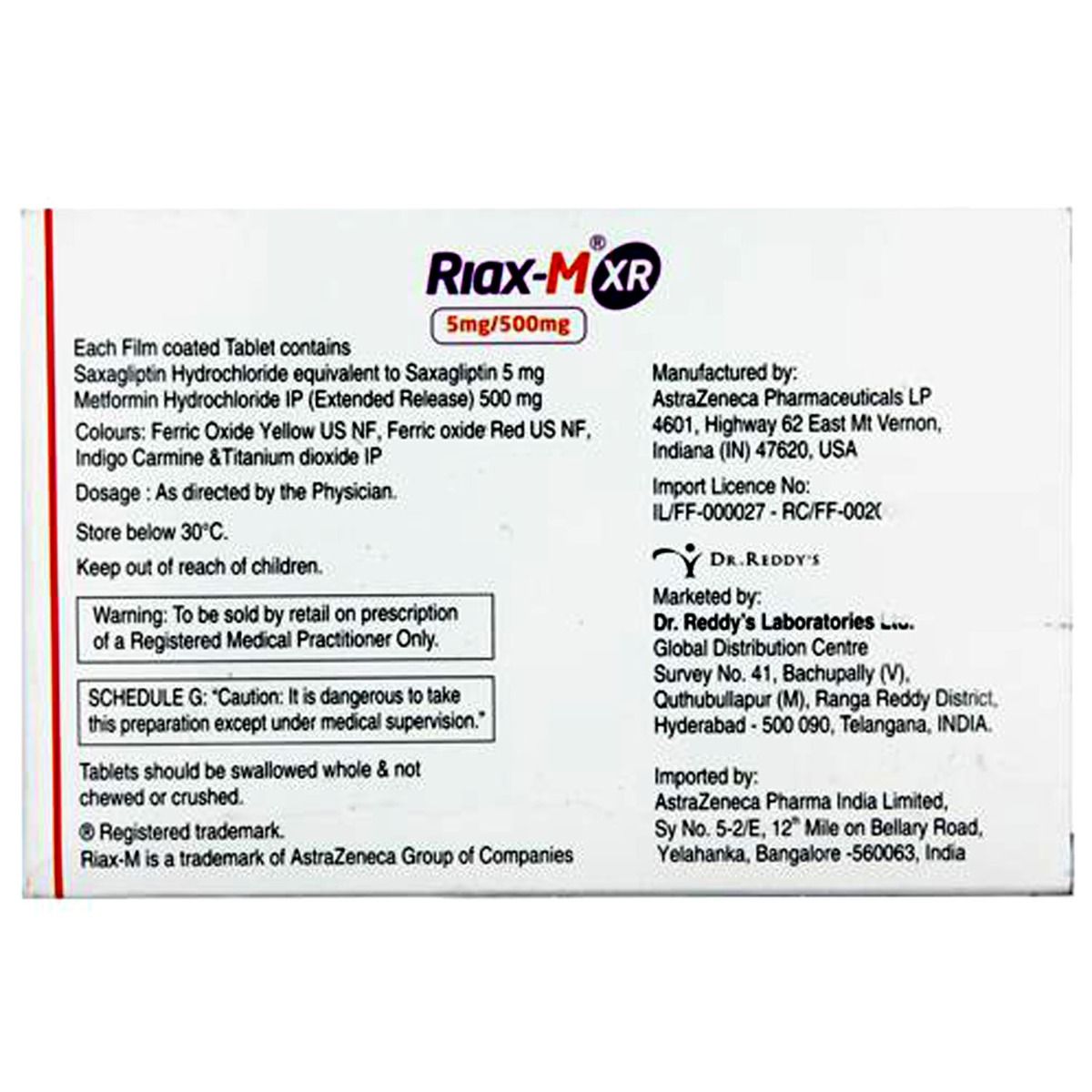 Riax-MXR 5 mg/500 mg Tablet 7's Price, Uses, Side Effects, Composition ...