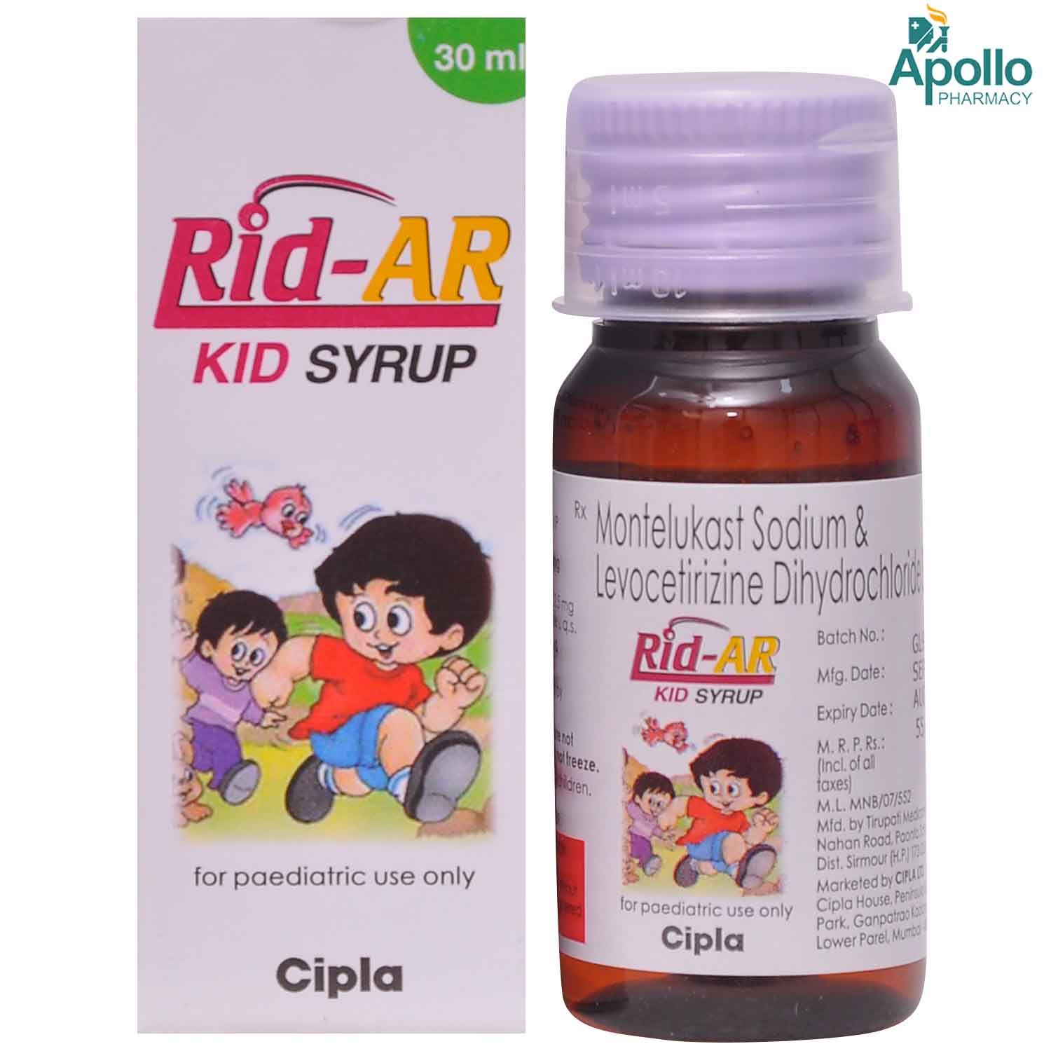 Ridar Kid Syrup 30 ml Price, Uses, Side Effects, Composition - Apollo ...