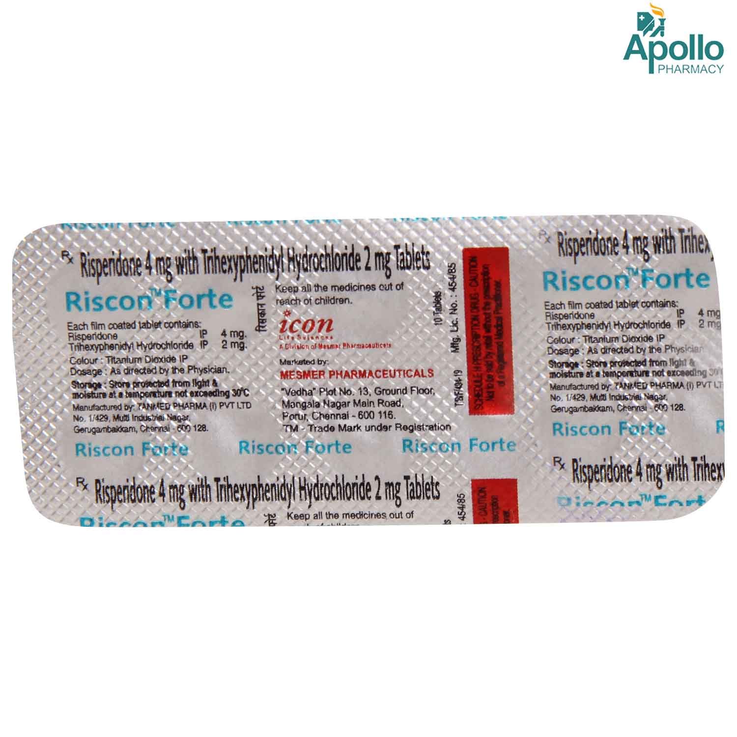 Riscon Forte Tablet | Uses, Side Effects, Price | Apollo Pharmacy