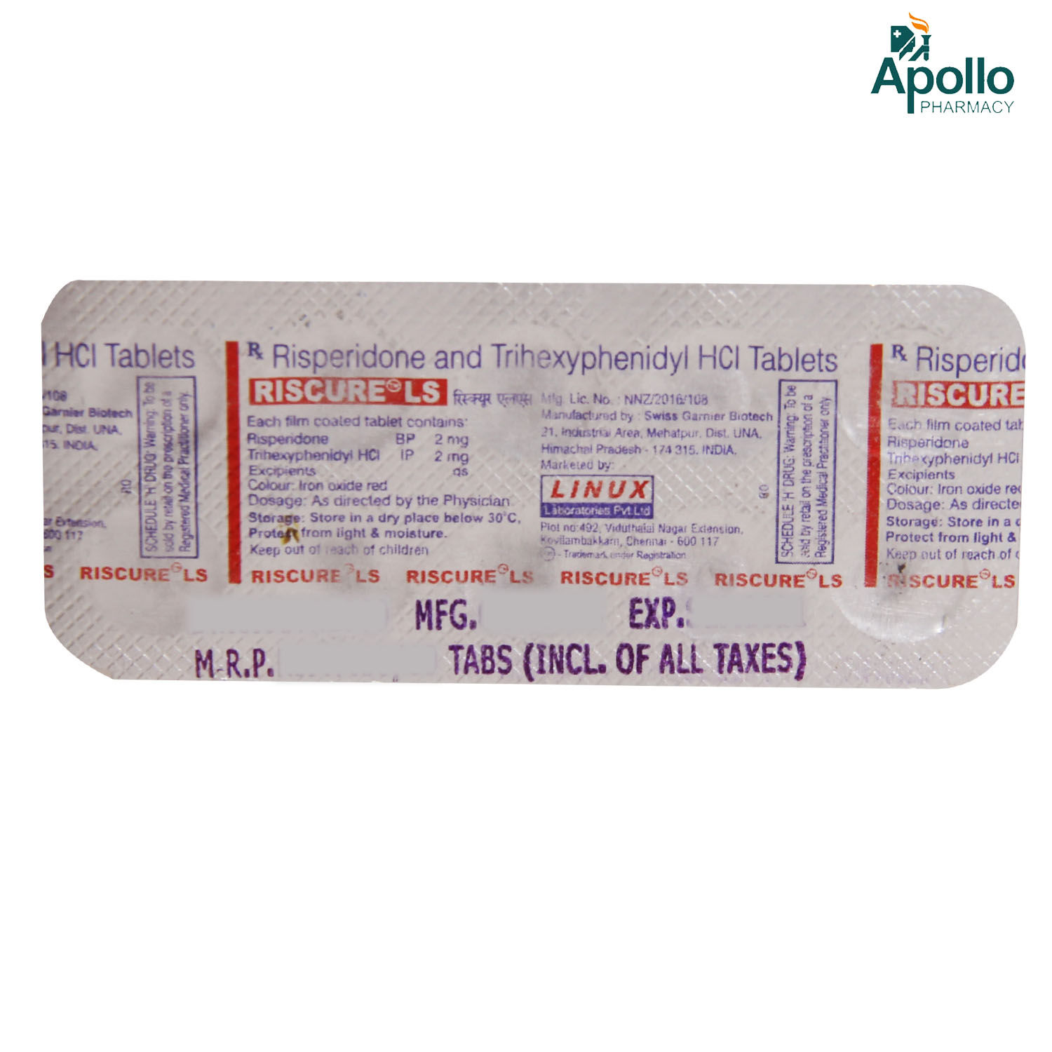 Riscure Ls Tablet 10's Price, Uses, Side Effects, Composition - Apollo ...